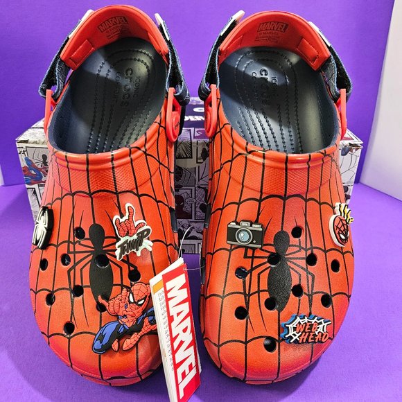 CROCS | Shoes | New Crocs Spiderman All Terrain Clog Mens Size With ...